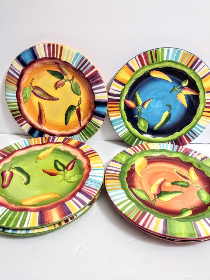 One Plate MUY CALIENTE Noble Excellence Earthenware Colorful Paprica ...