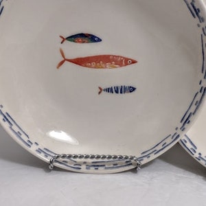 One Plate Papart Seramik SARDINES FISH Pasta 9.25 or Dinner Plate 10.75 ...