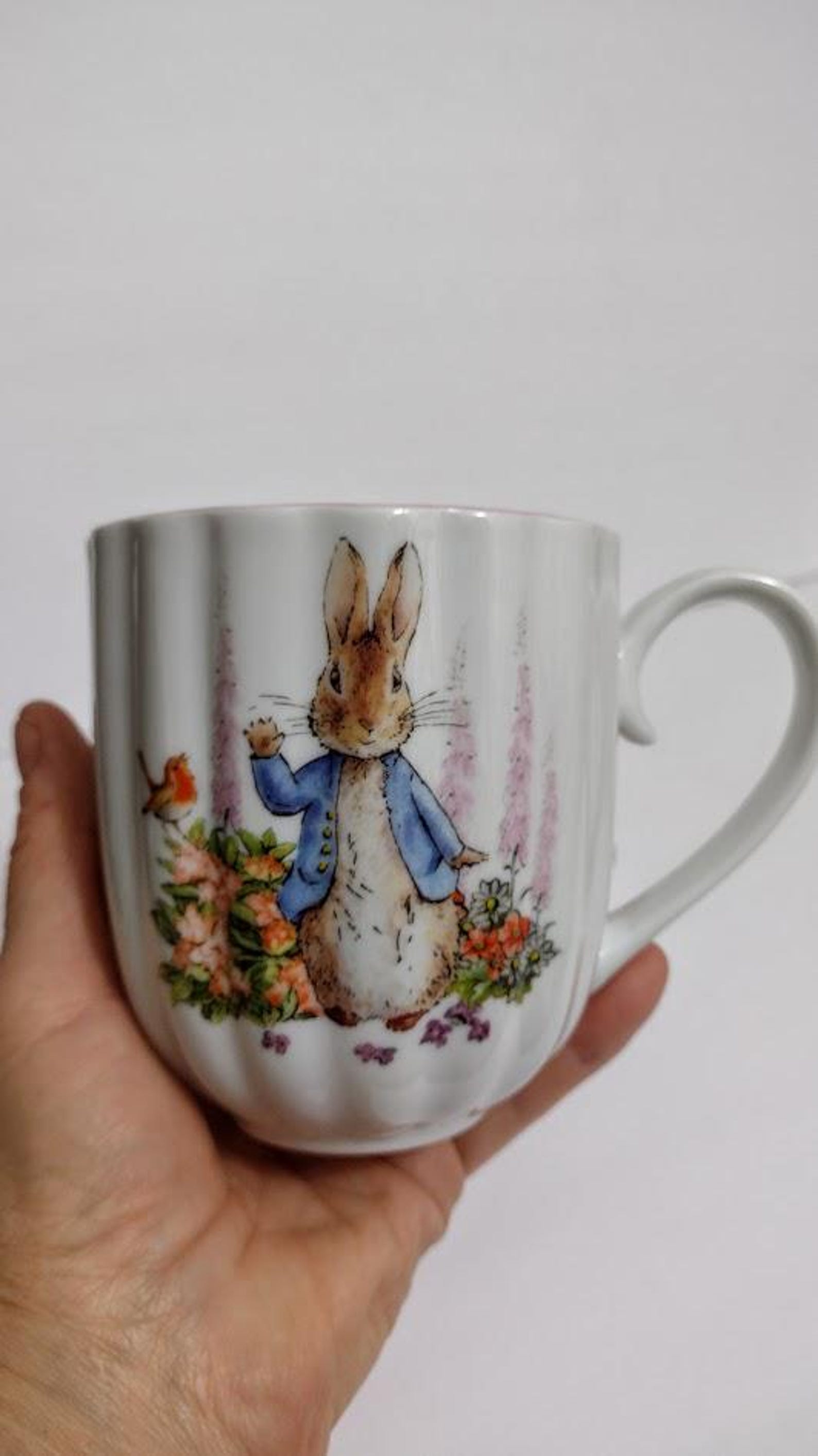 ONE Plate+napkin Beatrix Potter PETER RABBIT Little Gardener Bunny ...
