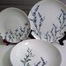 One Plate+napkin Intesa Home Blue Embossed WILDFLOWERS Dinner Plate 10. ...