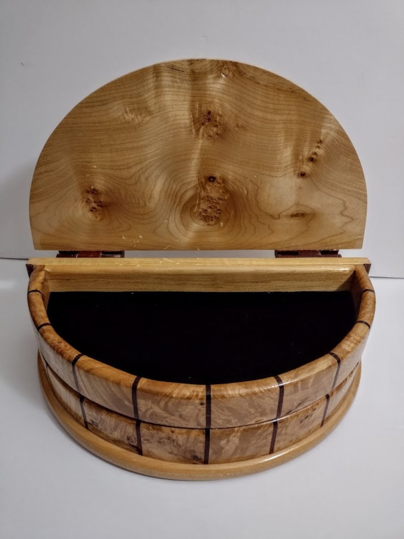 Rare Burr Burl Walnut jewelry Storage Two Tiers Large Box - Etsy