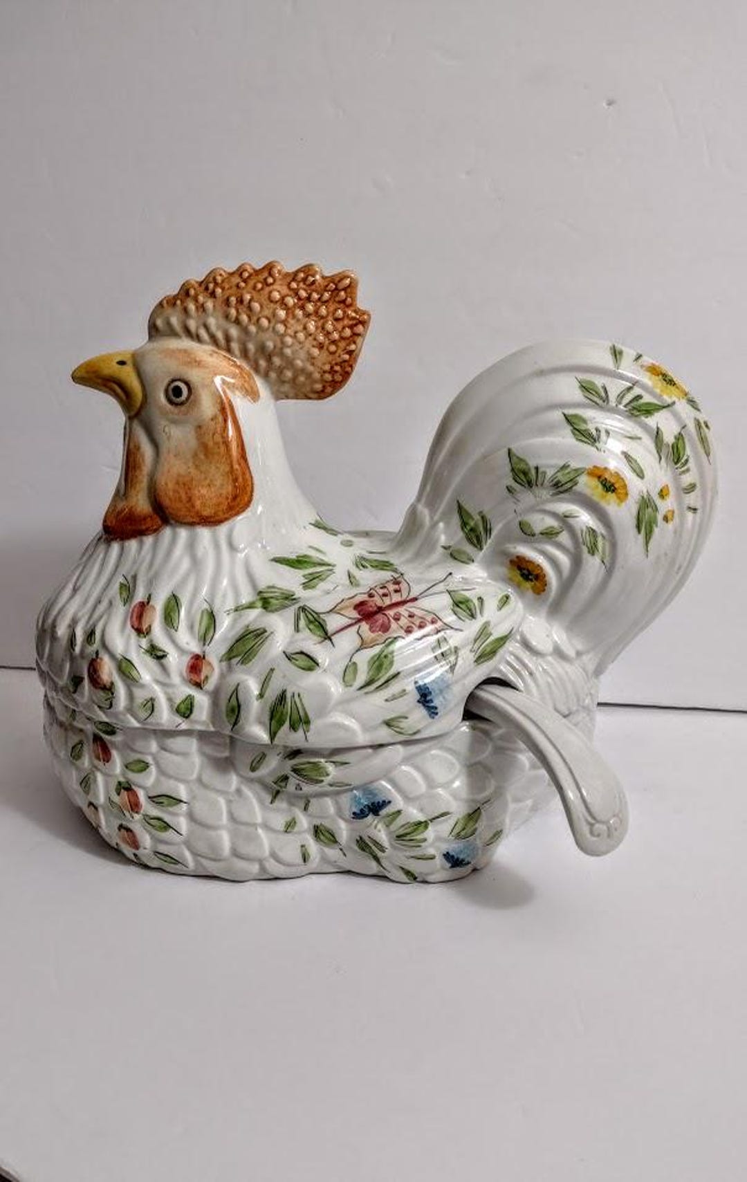 Midcentury Chicken Hen Meiselman Italy THANKSGIVING Tureen Soup Stew ...