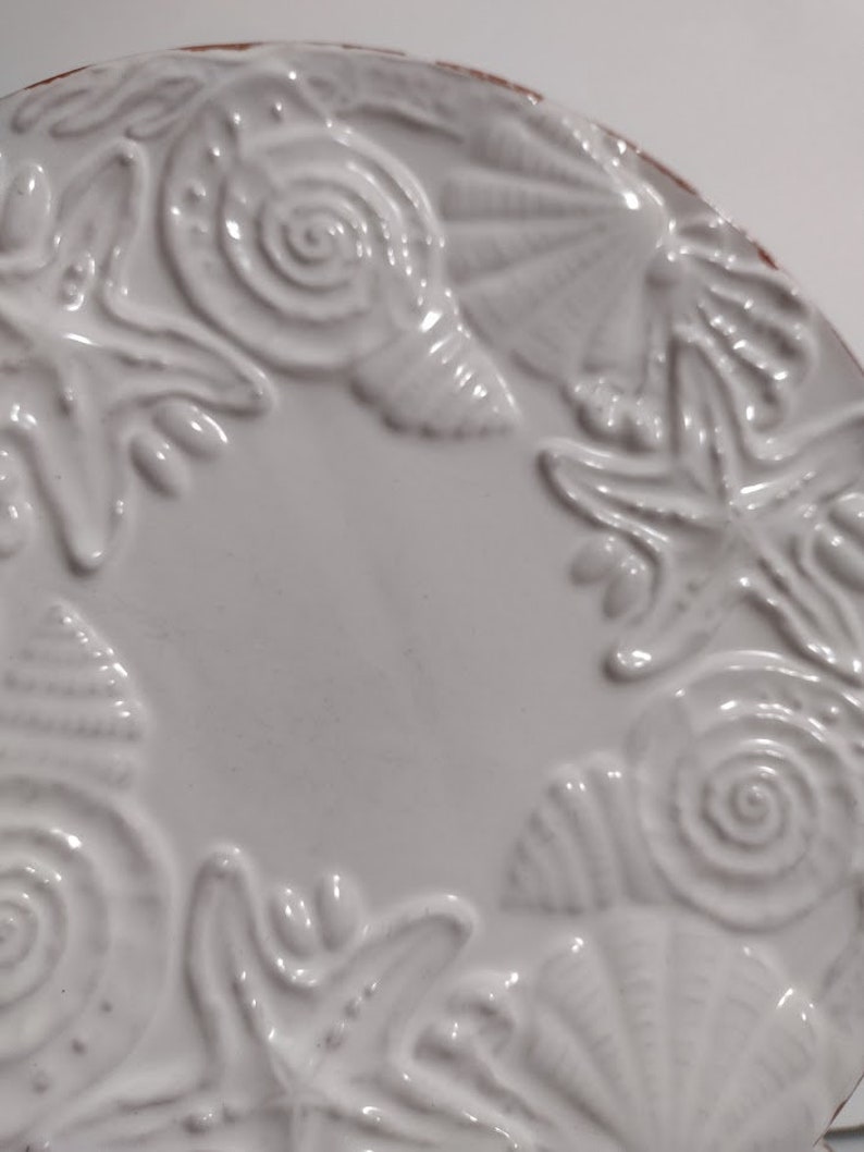 One Plate Mud Pie Ocean Sea World Marine Life SEASHELLS Starfish ...