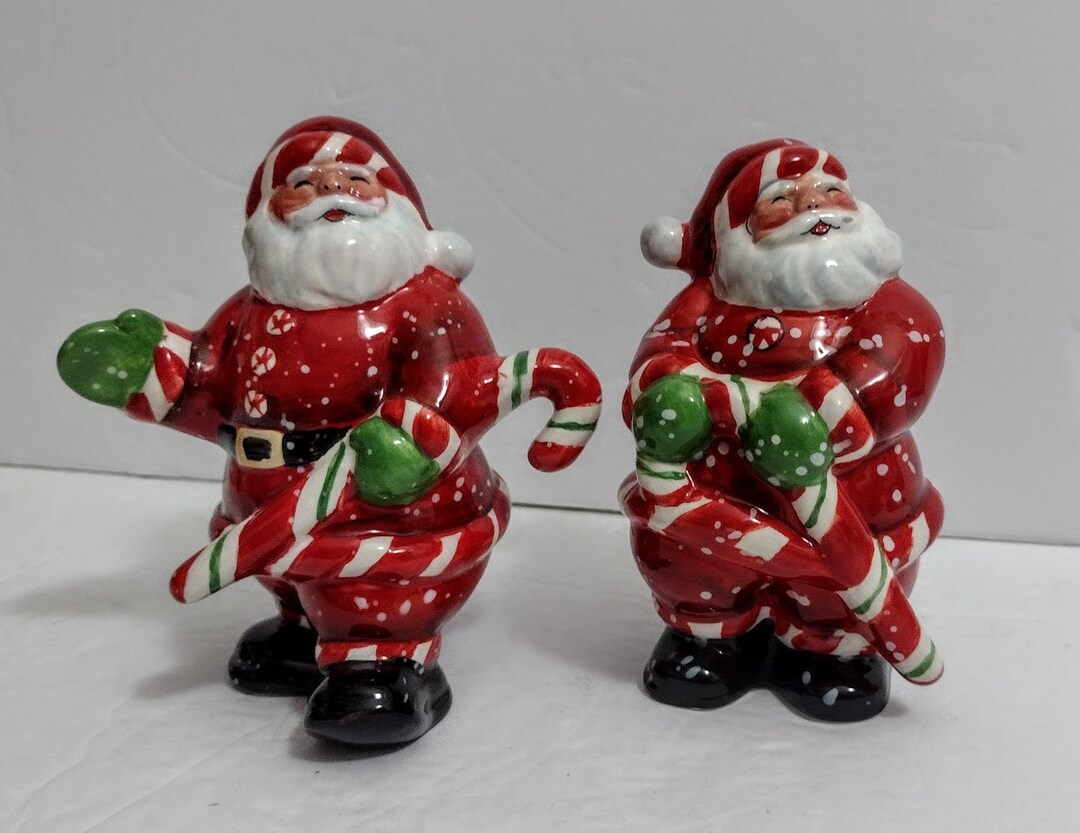 CHRISTMAS Santa Klaus Candy Salt Pepper Shakers Set - Etsy