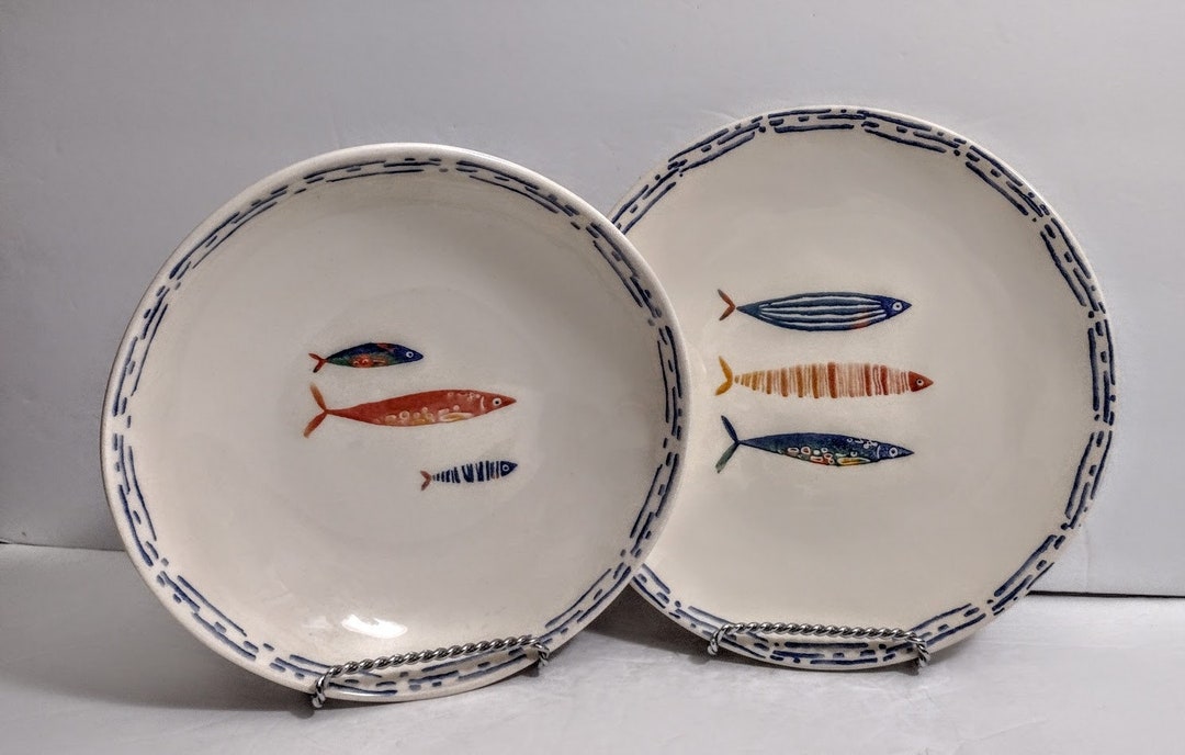 One Plate Papart Seramik SARDINES FISH Pasta 9.25 or Dinner Plate 10.75 ...