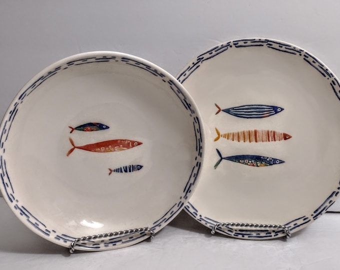 One Plate Papart Seramik SARDINES FISH Pasta 9.25 " or Dinner Plate 10. ...