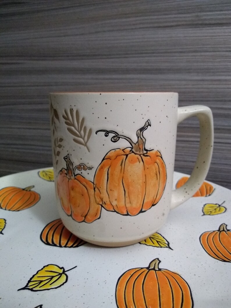 ONE Plate Thanksgiving Pumpkin Dinner Plate or Cup aby - Etsy