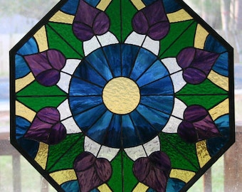 Victorian Octagon Stained Glass Window - Etsy