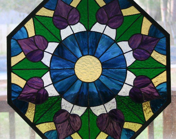 Victorian Octagon Stained Glass Window - Etsy