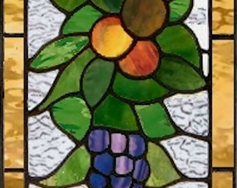 Retro Citrus Fruit Stained Glass Panel - Etsy