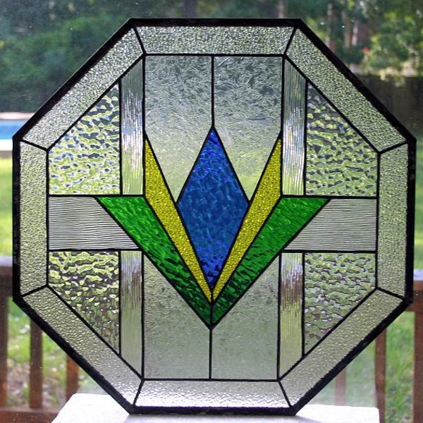 Octagon Stained Glass Window - Etsy