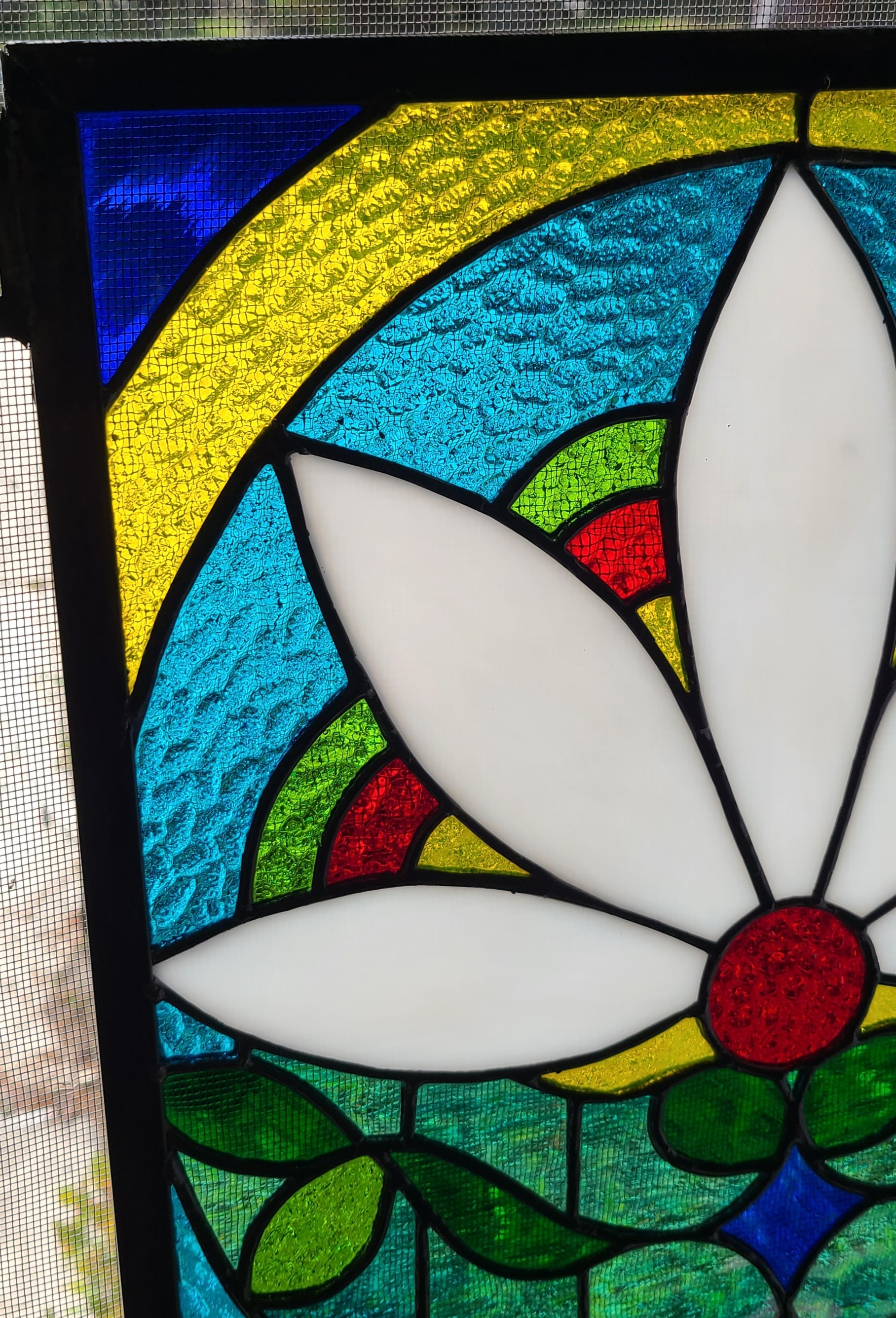 Daisy Stained Glass Window Panel - Etsy