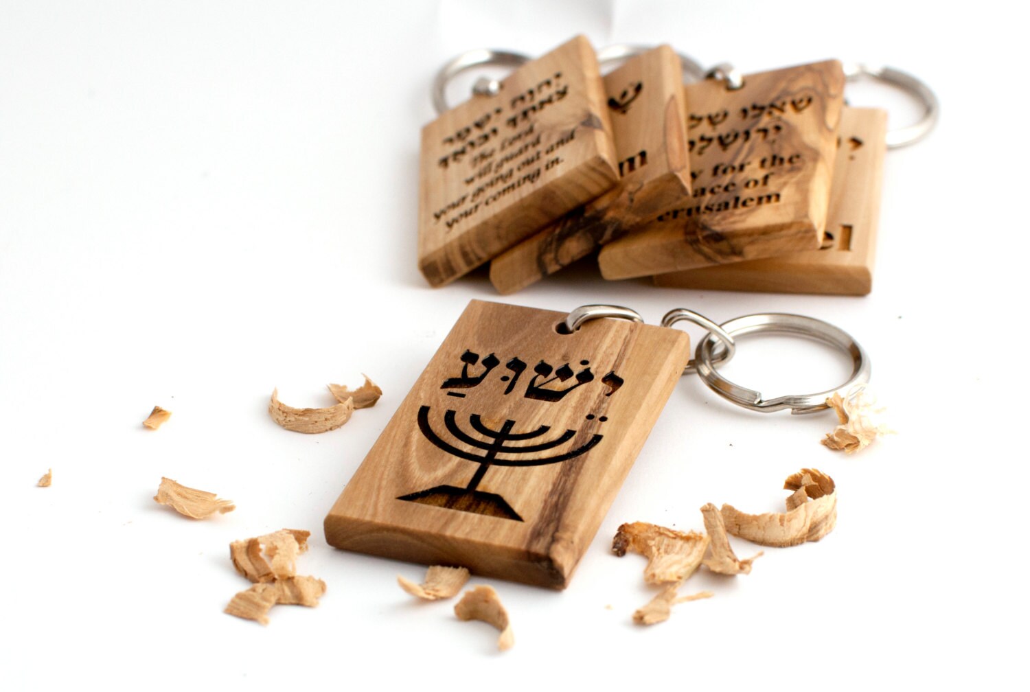 Shalom/israel/yeshua Wooden Keychain Handmade - Etsy