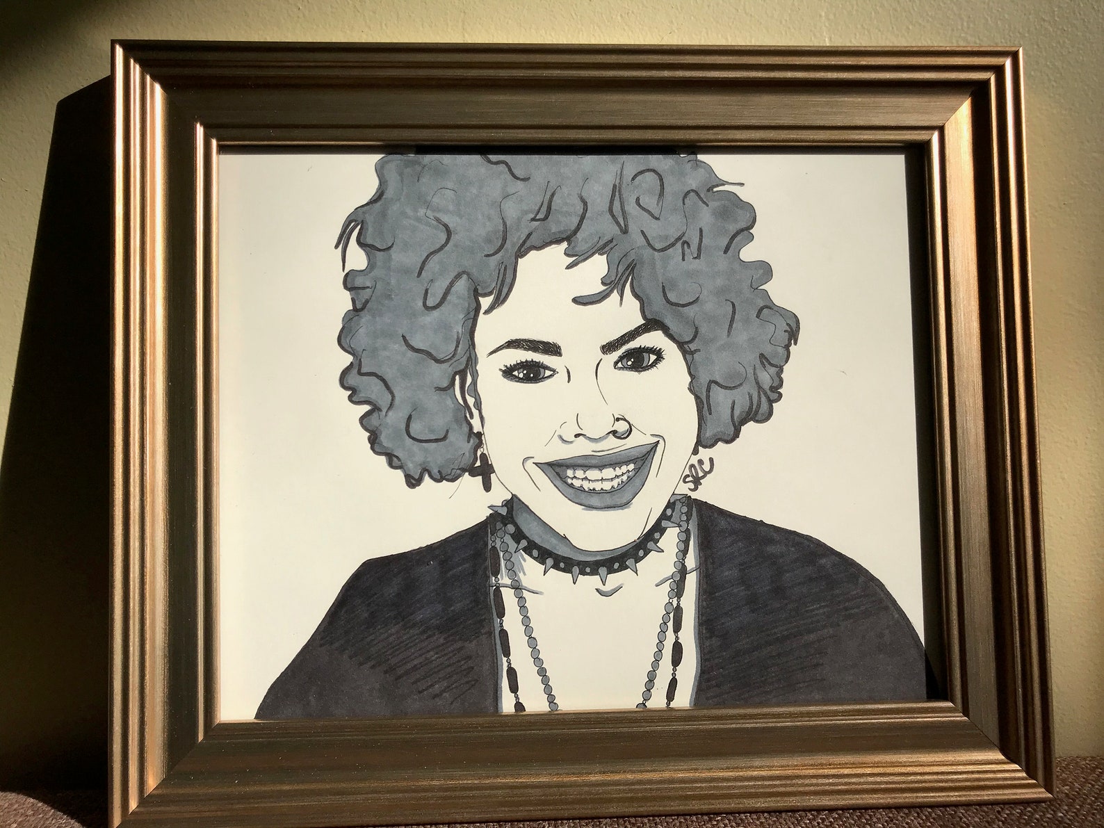 Framed Original Drawing nancy - Etsy