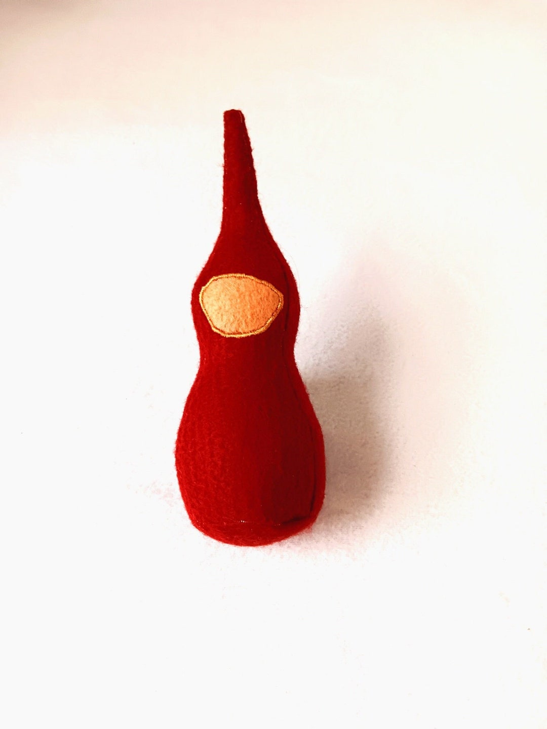 Red Handmade Wool Toy Gnome Doll Pocket Lovey Woodland Stuffy Nursery ...