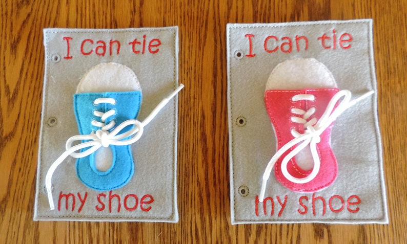 I can tie my shoes quiet book page Basic | Etsy
