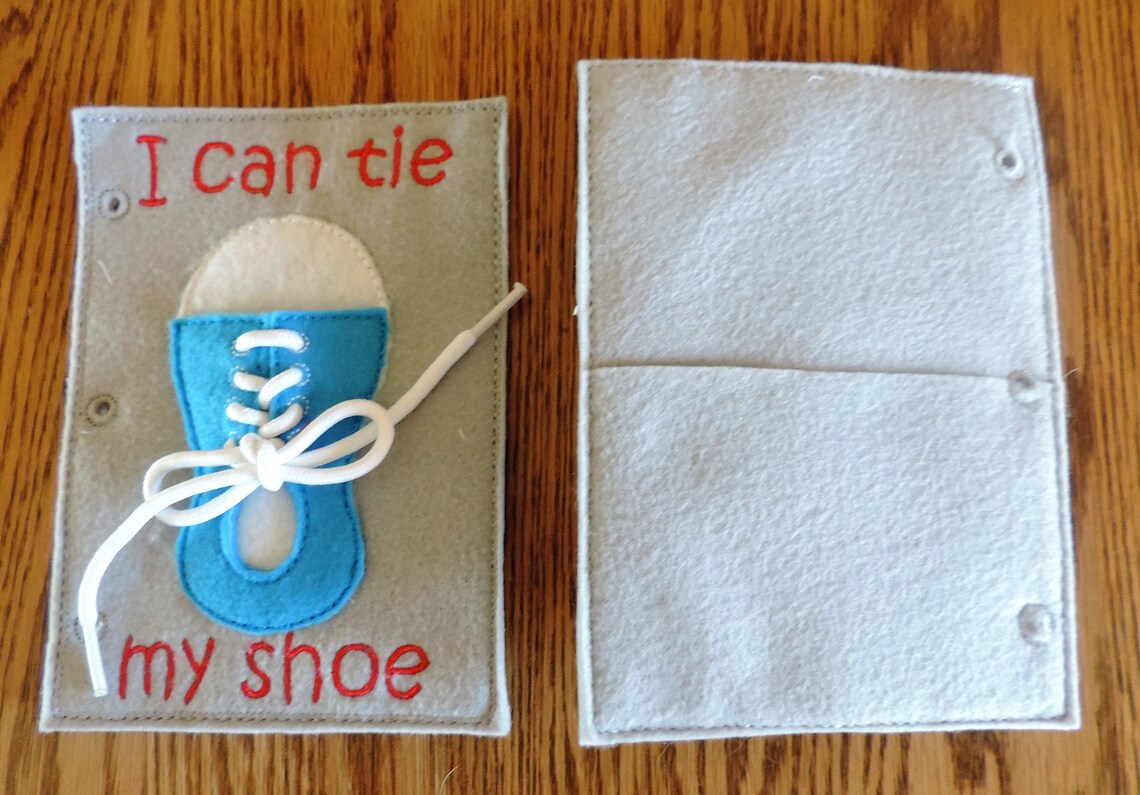 I Can Tie My Shoes Quiet Book Page (basic) - Etsy
