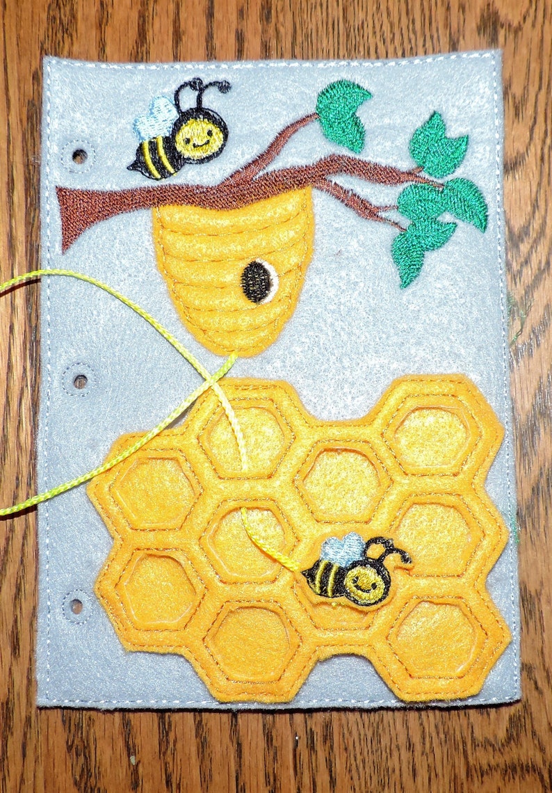 Bee and Honeycomb Quiet Book Page (basic) - Etsy