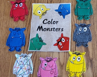 The Color Monster Finger Puppets | Story Book Props | Storytime Puppets ...