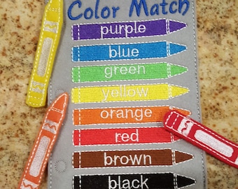 Flower Color Match Busy Book Page Girl Gift Childrens Learning Toddler ...