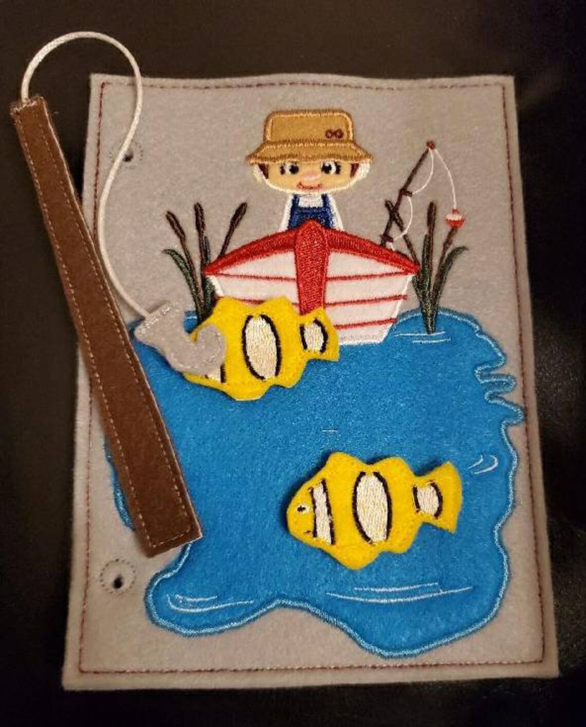 Hook a Fish Quiet Book Page basic - Etsy