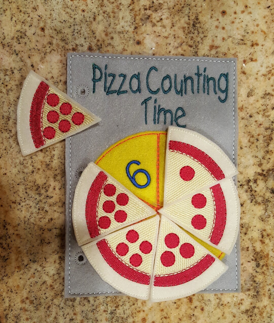 Pizza Counting Quiet Book Page (basic) - Etsy