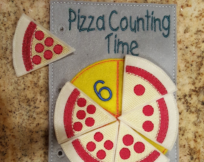 Pizza Counting Quiet Book Page basic - Etsy