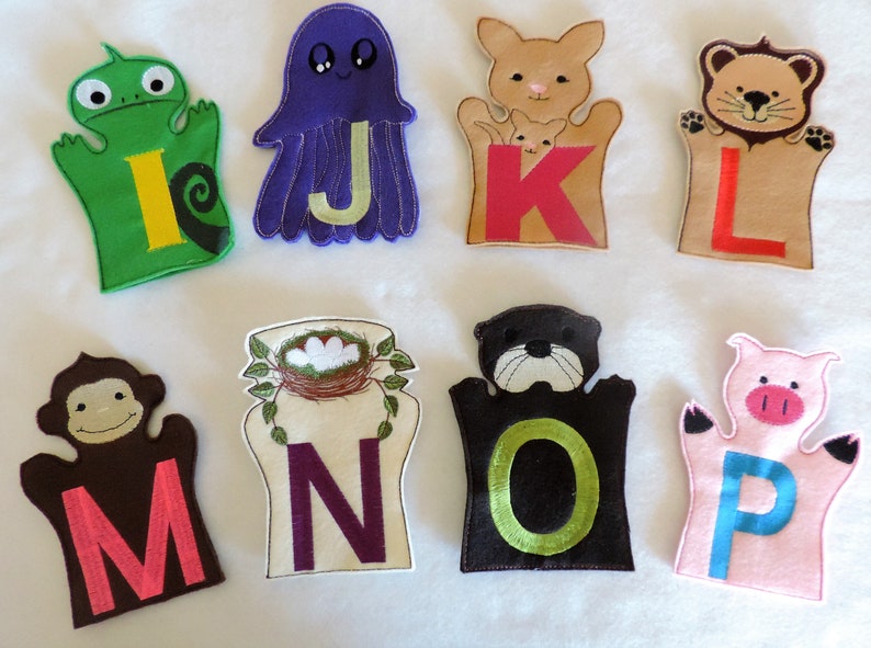 ABC Child's Hand Puppets | Etsy