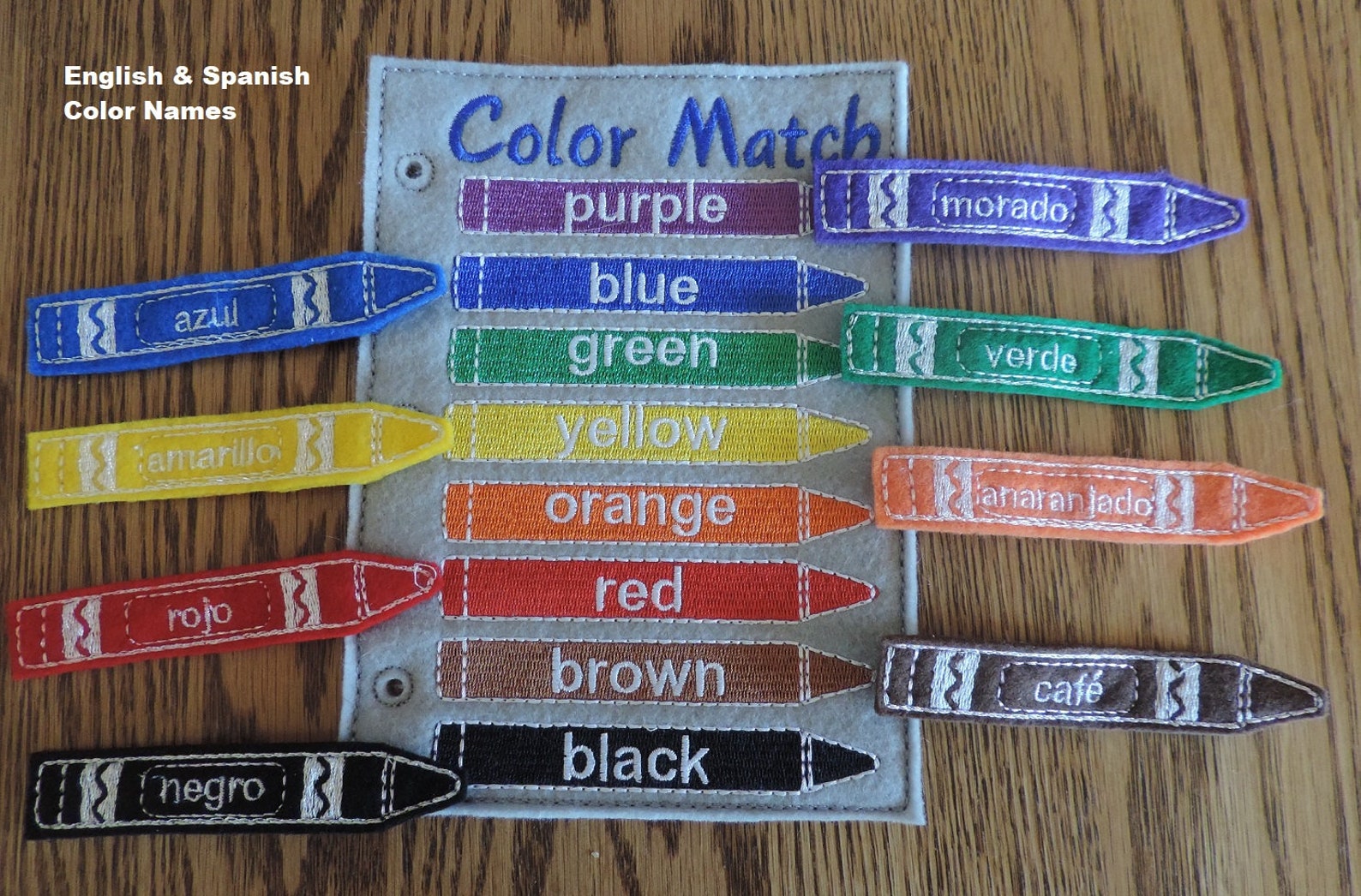 Crayon Color Match Quiet Book Page basic | Etsy