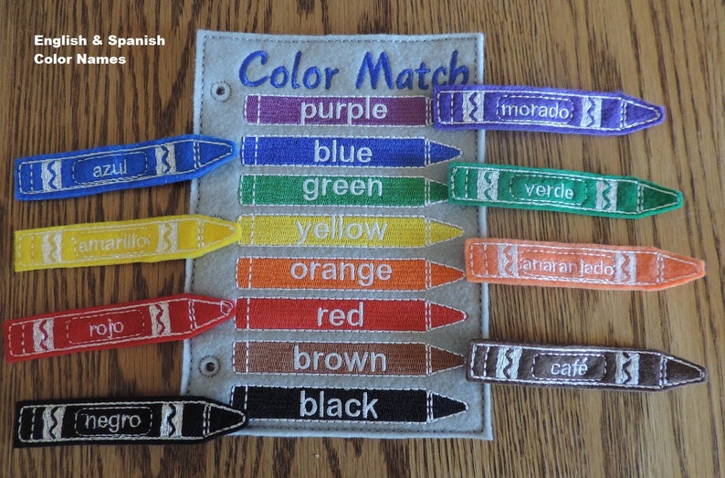 Crayon Color Match Quiet Book Page basic | Etsy