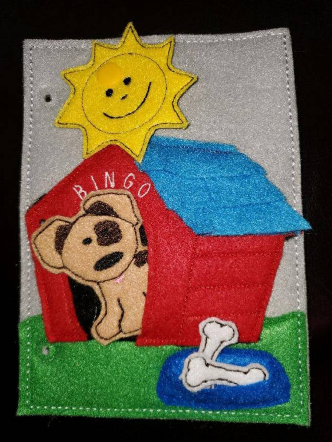 Dog and Dog House Quiet Book Page (basic) - Etsy