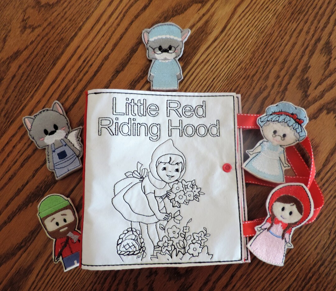 Little Red Finger Puppets/ Coloring Book/ Book - Etsy