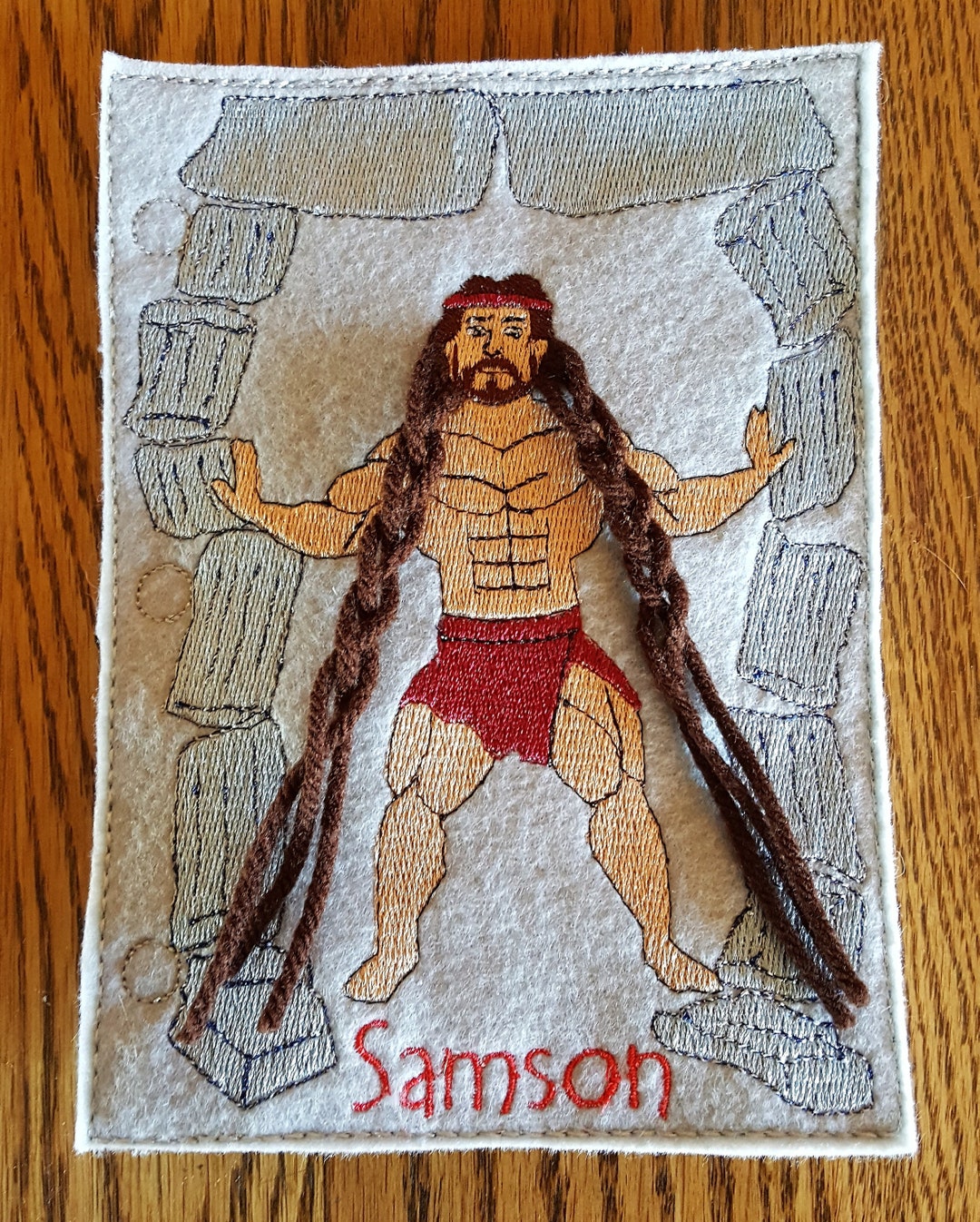Braid Samson's Quiet Book Page (basic) - Etsy