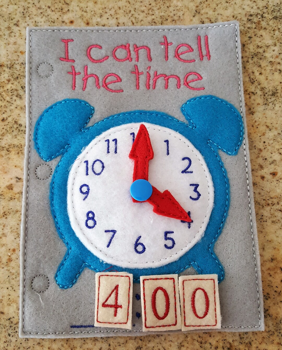 I Can Tell Time Quiet Book Page (basic) - Etsy