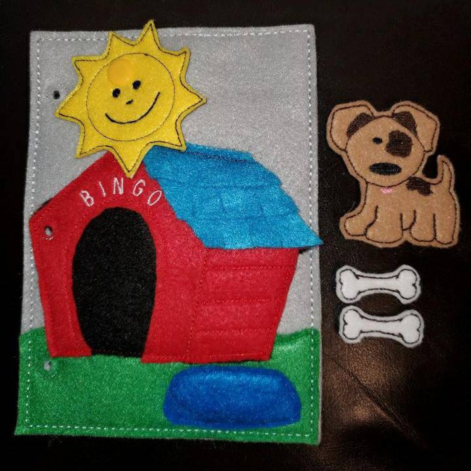 Dog and Dog House Quiet Book Page (basic) - Etsy