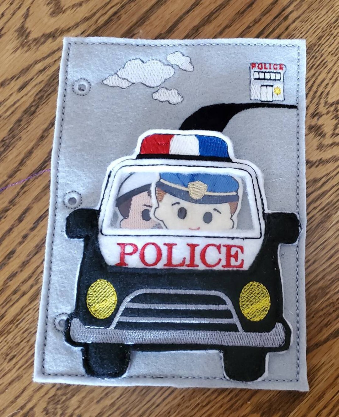 Police Car Quiet Book Page (basic) - Etsy