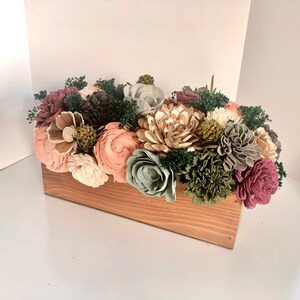 Wood Flower Arrangement falling for You, Sola Wood Flowers, Table ...