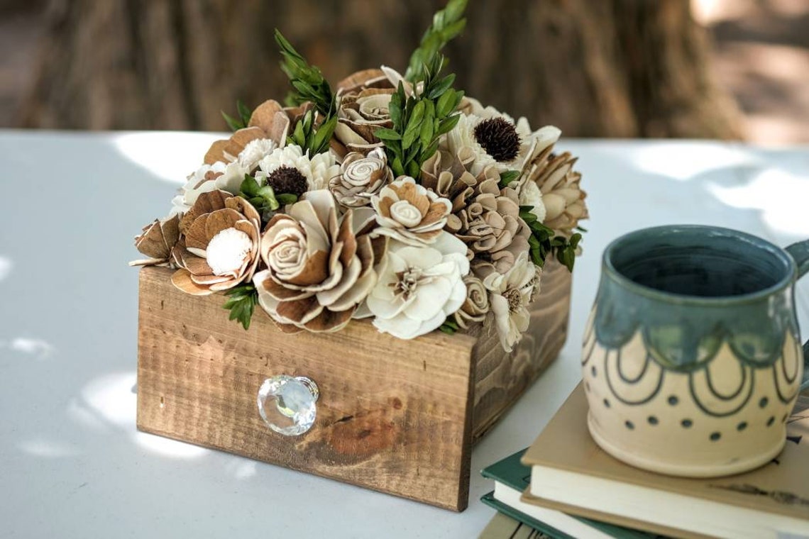 Wood Flower Arrangement Forest Fancy Sola wood | Etsy