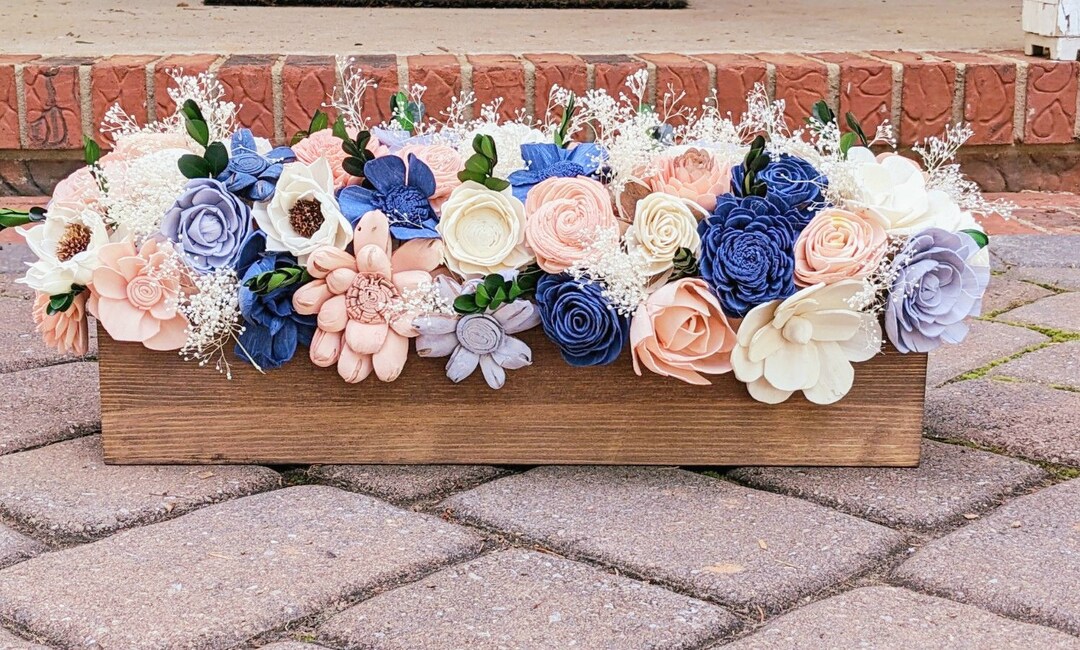 Wood Flower Arrangement "southern Beauty", Sola Wood Flowers, Table ...