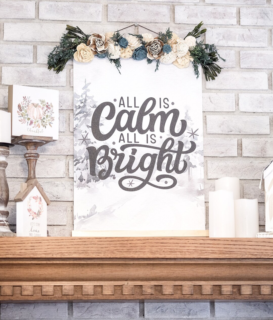 Canvas Christmas Song Sign With Frame Christmas Carol Sign Bible Verse ...