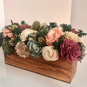 Wood Flower Arrangement falling for You, Sola Wood Flowers, Table ...