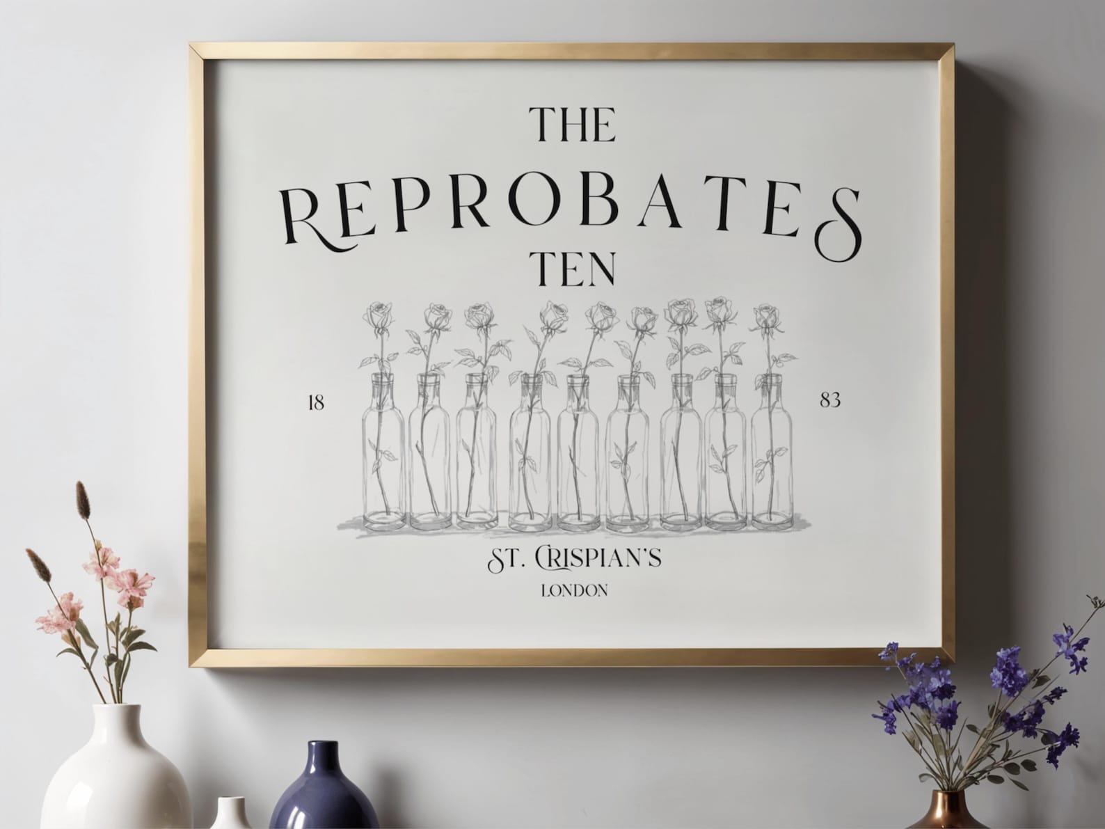 Reprobates Ten Print Emma M. Lion Art Floral Sketch (digital Download ...