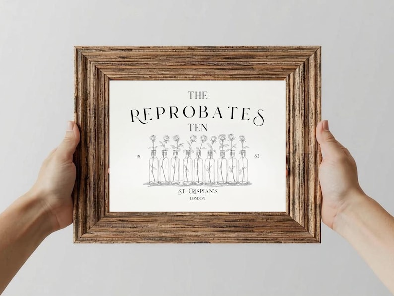 Reprobates Ten Print Emma M. Lion Art Floral Sketch (digital Download ...