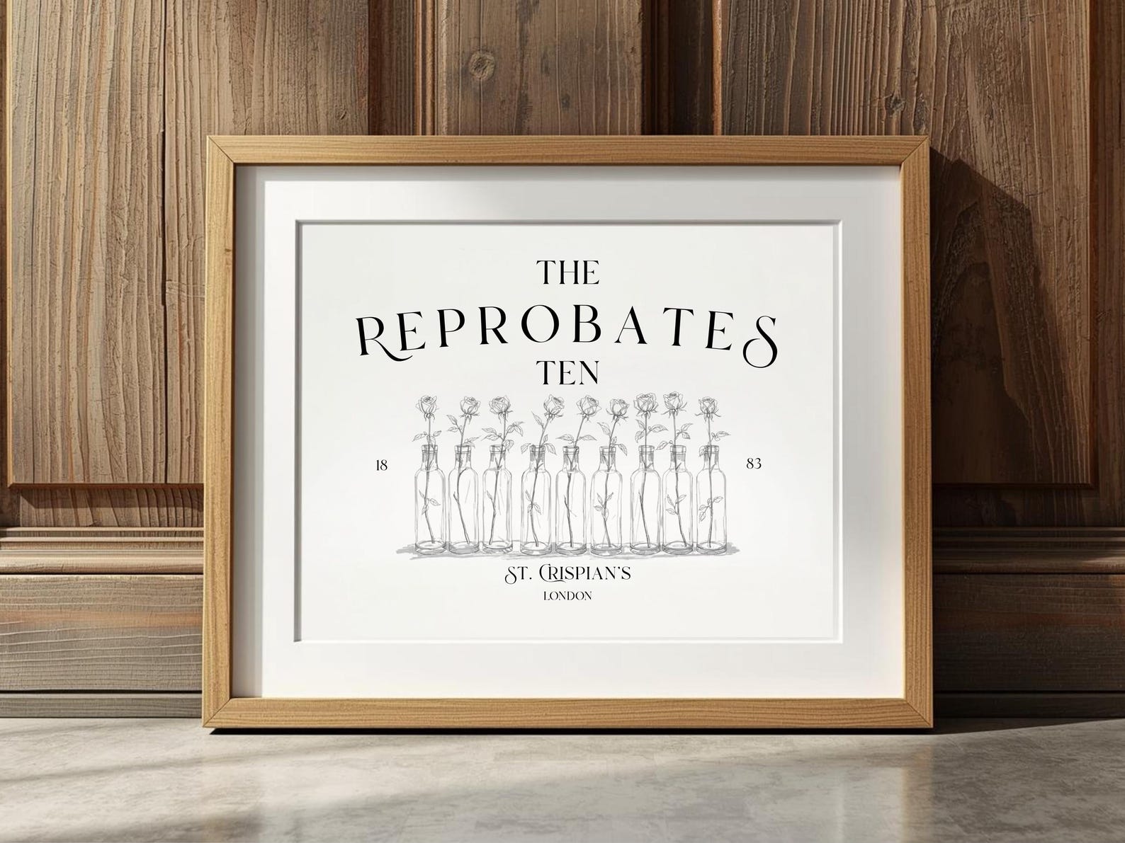 Reprobates Ten Print Emma M. Lion Art Floral Sketch (digital Download ...