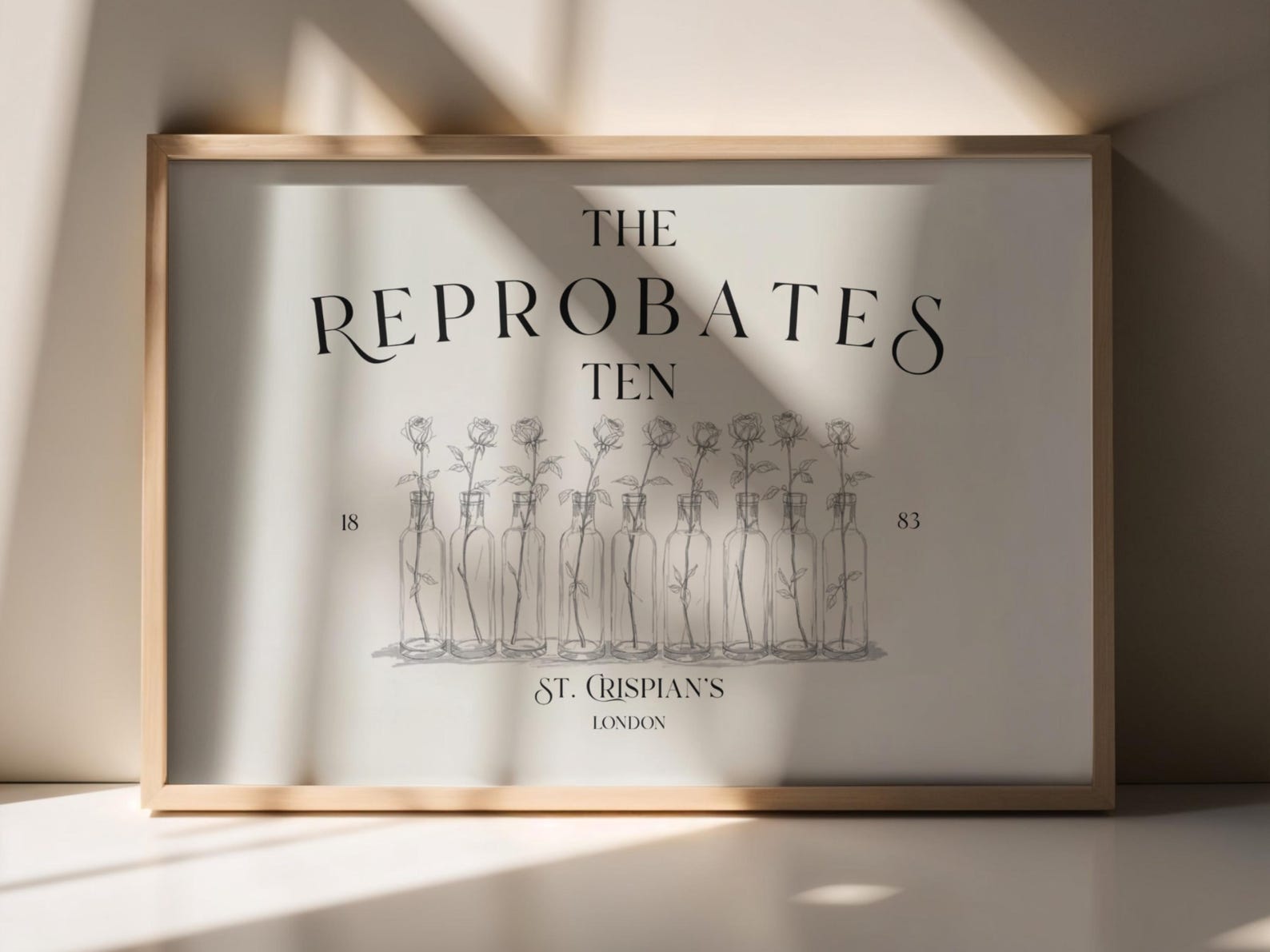 Reprobates Ten Print Emma M. Lion Art Floral Sketch (digital Download ...