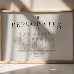 Reprobates Ten Print Emma M. Lion Art Floral Sketch (digital Download ...