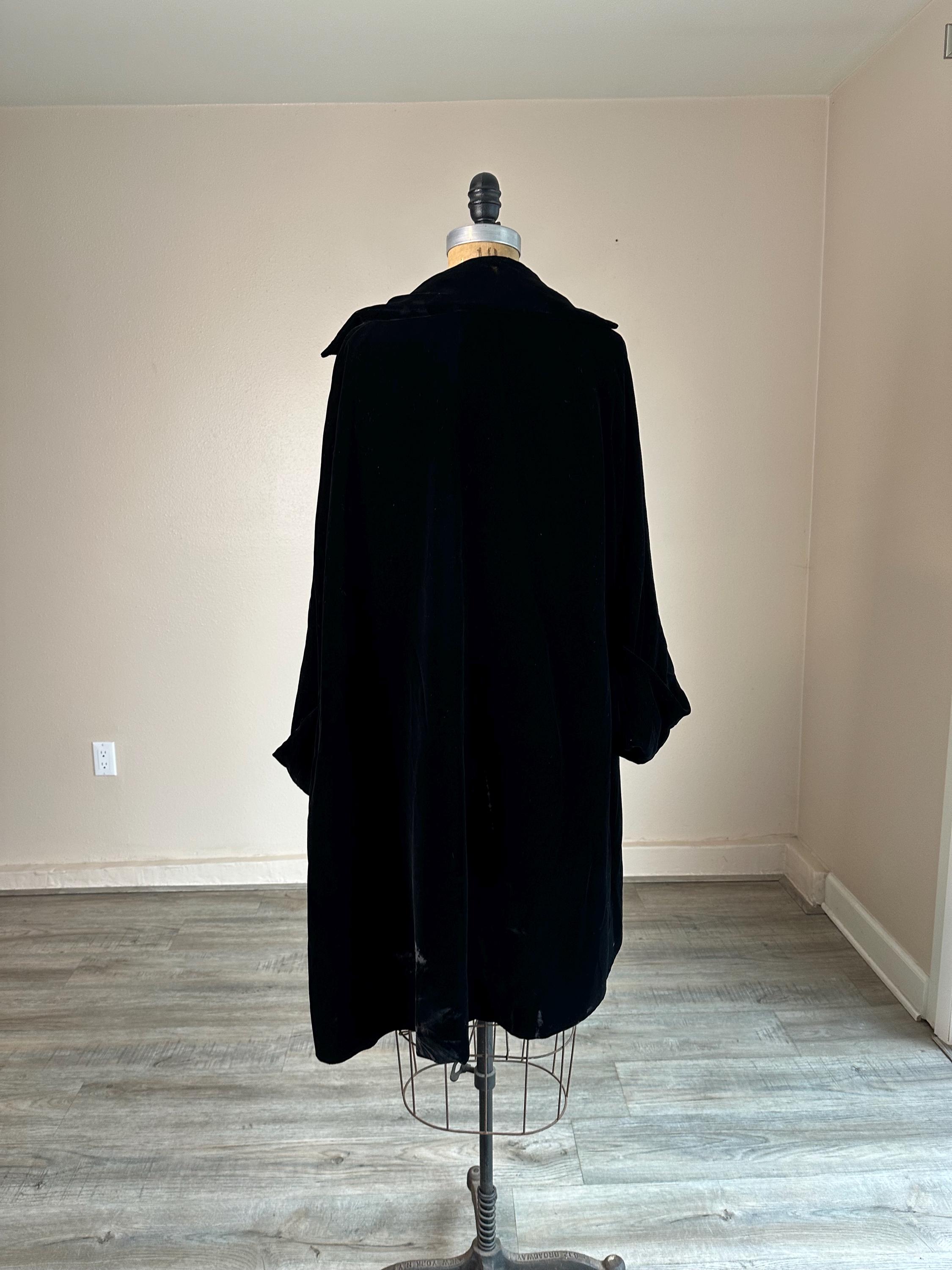 Vintage 1950s 50s Black Velvet Swing Coat Size Large Neiman Marcus - Etsy
