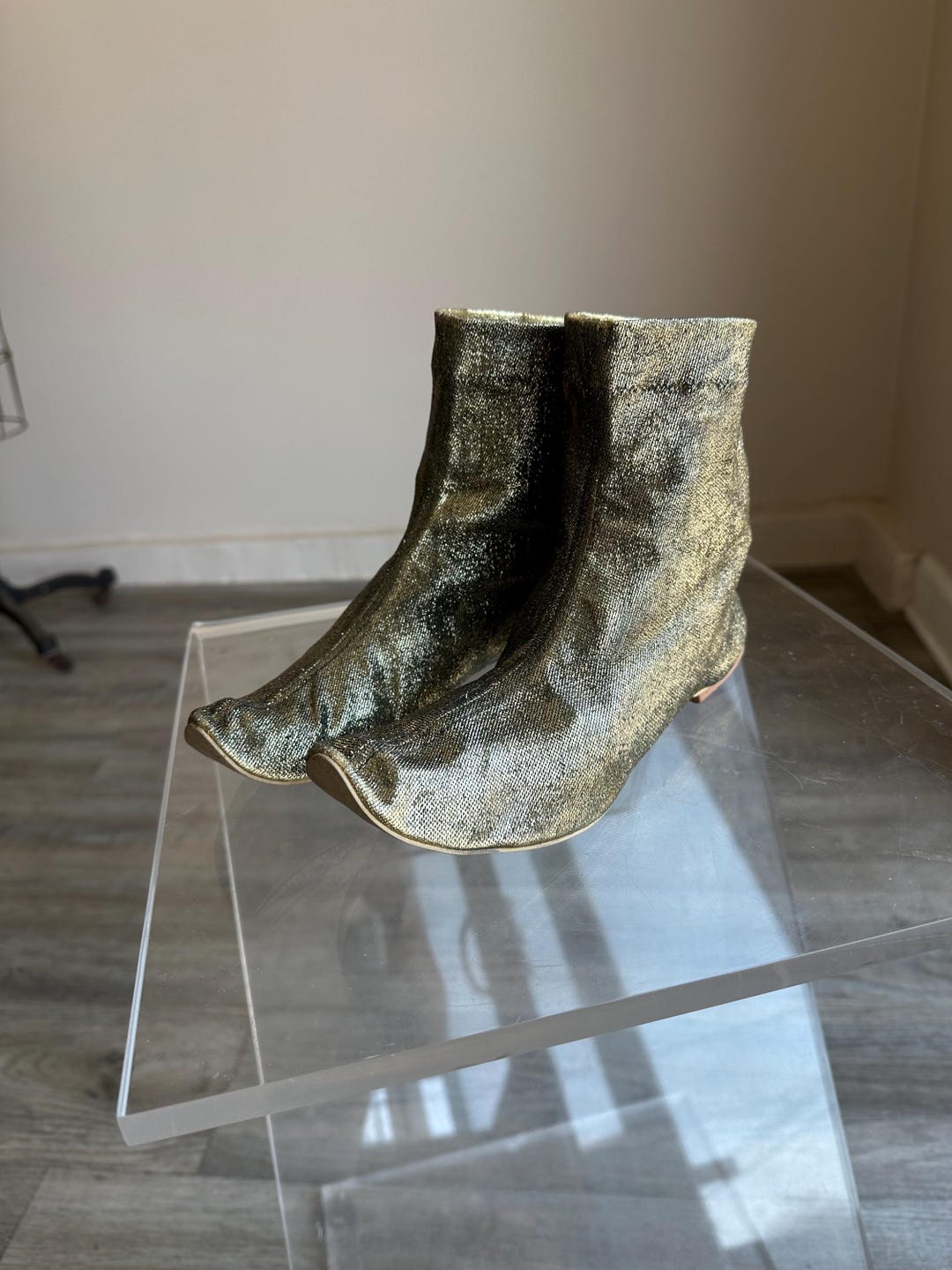 Vintage 1960’s 60’s Gold Lurex Sock Booties Genie Boots Mod Boots by ...