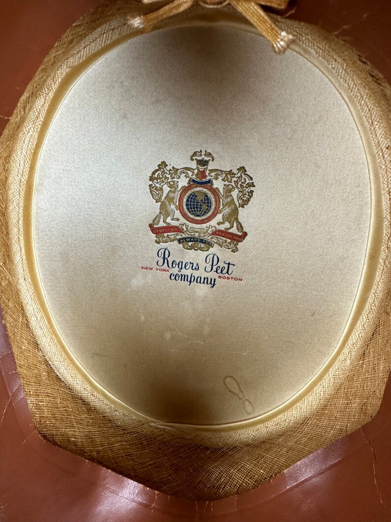 Vintage Antique 1910s 1920s Rogers Peet Company Straw Boater Hat ...