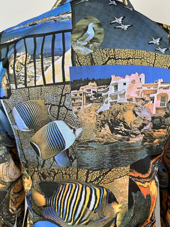 Vintage 1970s 70s Photo print Shirt photograph print … - Gem